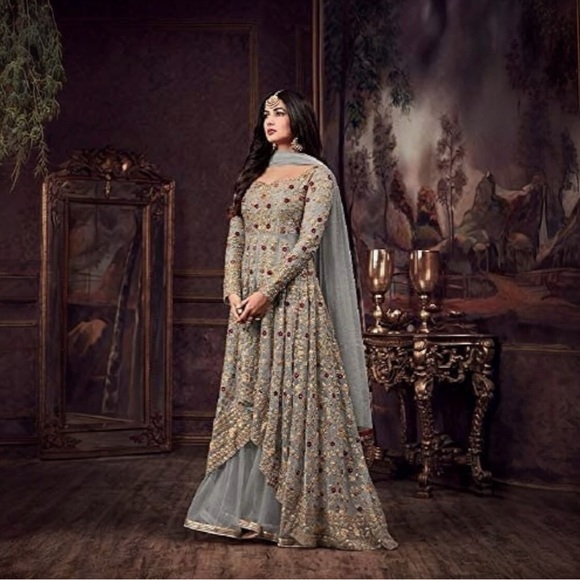 Dresses | Ready To Wear Indian Pakistani Style Embroidered Koti Salwar ...